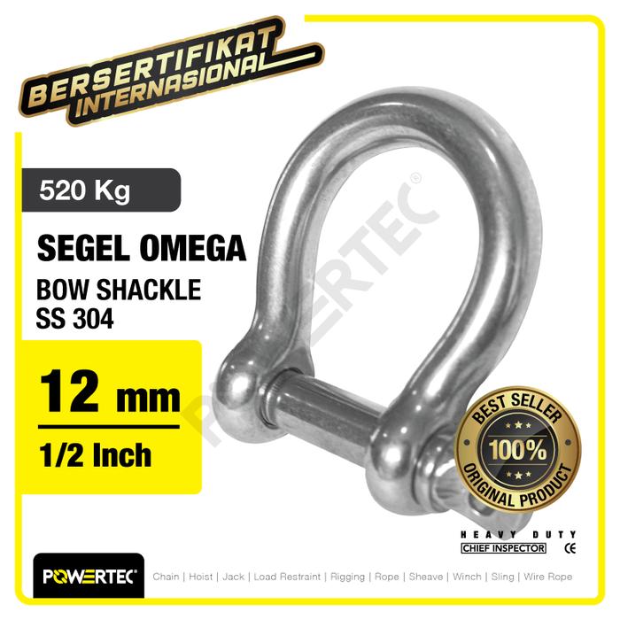 Promo Bow Shackle Omega Stainless Steel 304 12mm Segel SS POWERTEC ...