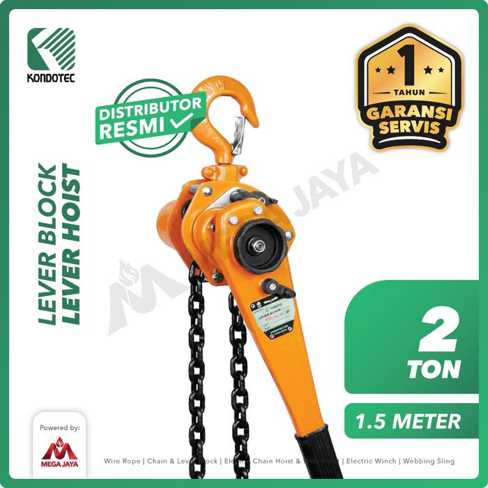 Promo Lever Block / Lever Hoist 2 Ton x 1.5 Meter KONDOTEC Cicil 0% 3x ...