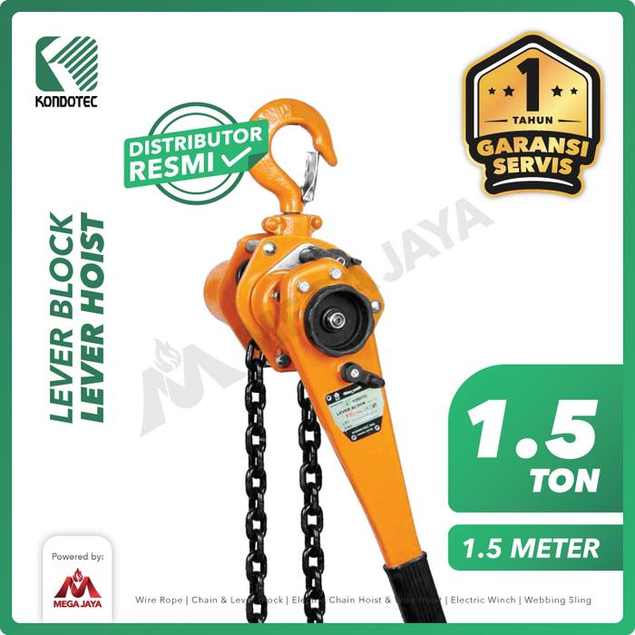 Promo Lever Block / Lever Hoist 1.5 Ton x 1.5 Meter KONDOTEC Cicil 0% ...