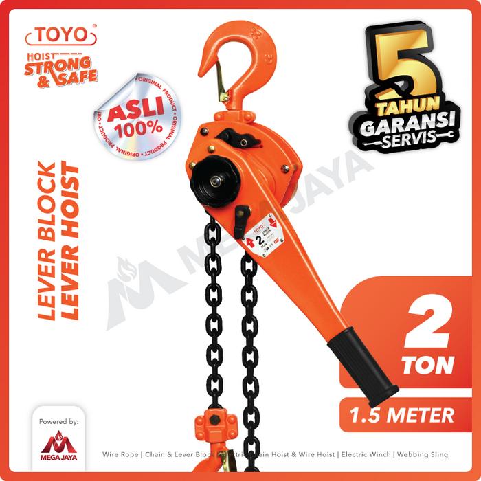 Promo Lever Block / Lever Hoist 2 Ton x 1.5 Meter TOYO Cicil 0% 3x ...
