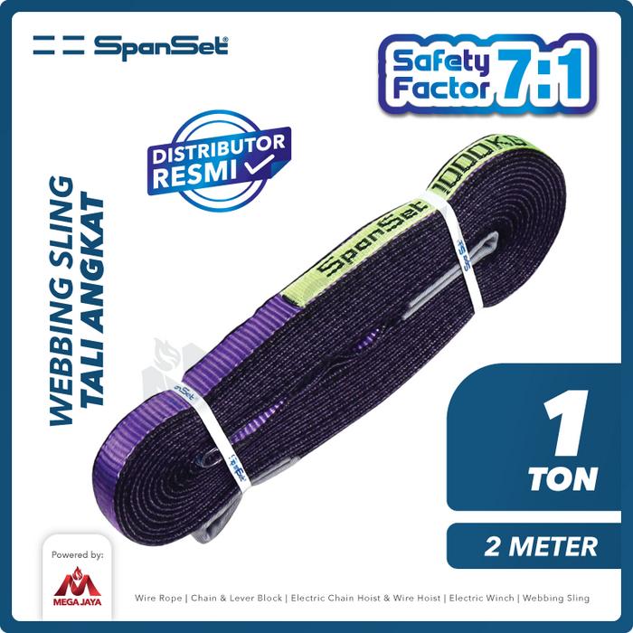 Promo Webbing Sling Belt / Tali Angkat 1 Ton x 2 Meter SPANSET ...