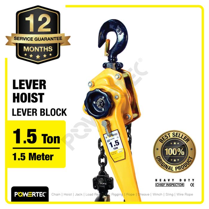 Promo Lever Block / Lever Hoist 1.5 Ton x 1.5 Meter POWERTEC - Jakarta Pusat - powertec id ...