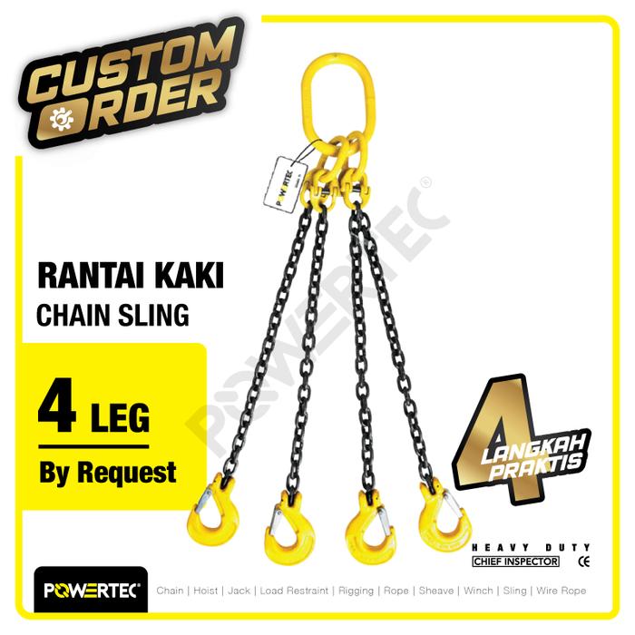 Jual Chain Sling 4 Legs / Rantai 4 kaki POWERTEC - Custom Order ...
