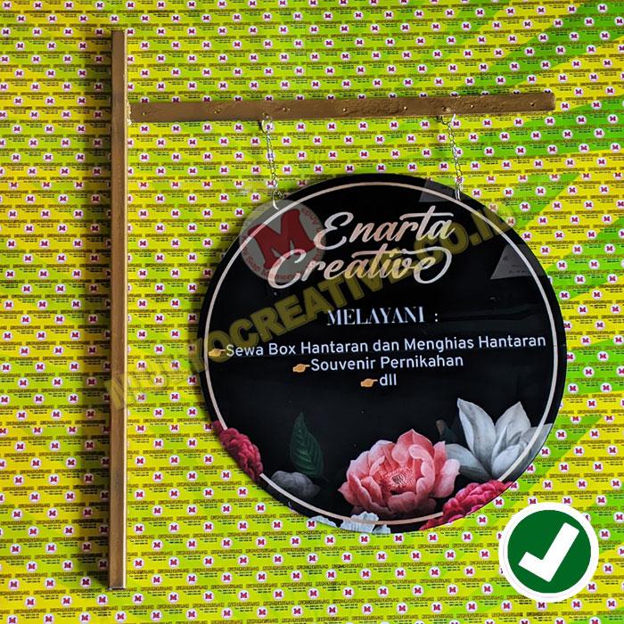 Jual Plang Nama Toko Diameter 45cm – Custom Sign Board Akrilik - Kab ...