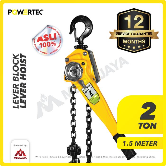 Promo Lever Block / Lever Hoist 2 Ton x 1.5 Meter POWERTEC Cicil 0% 3x ...