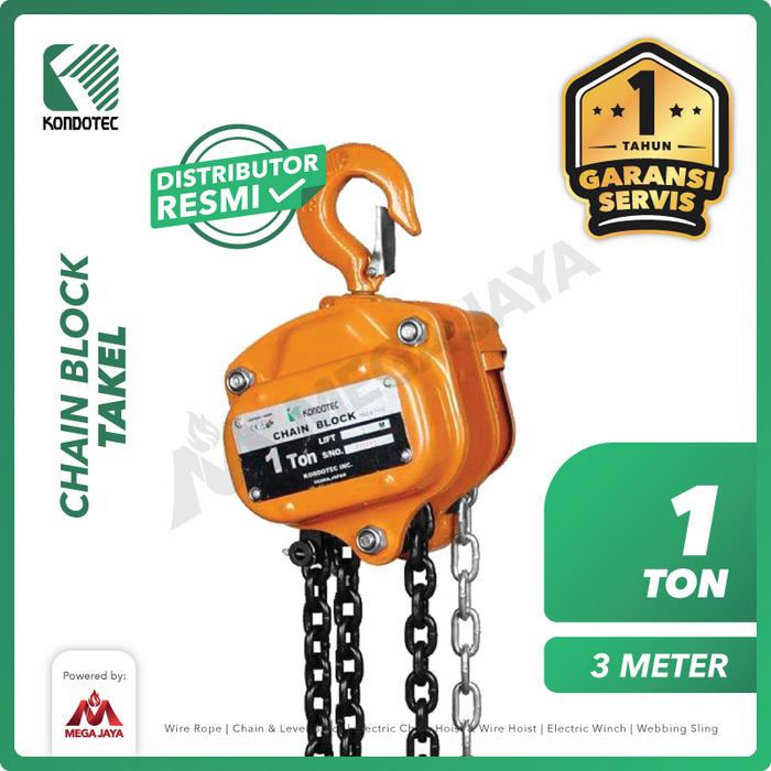Promo Chain Block / Takel 1 Ton x 3 Meter KONDOTEC Cicil 0% 3x ...