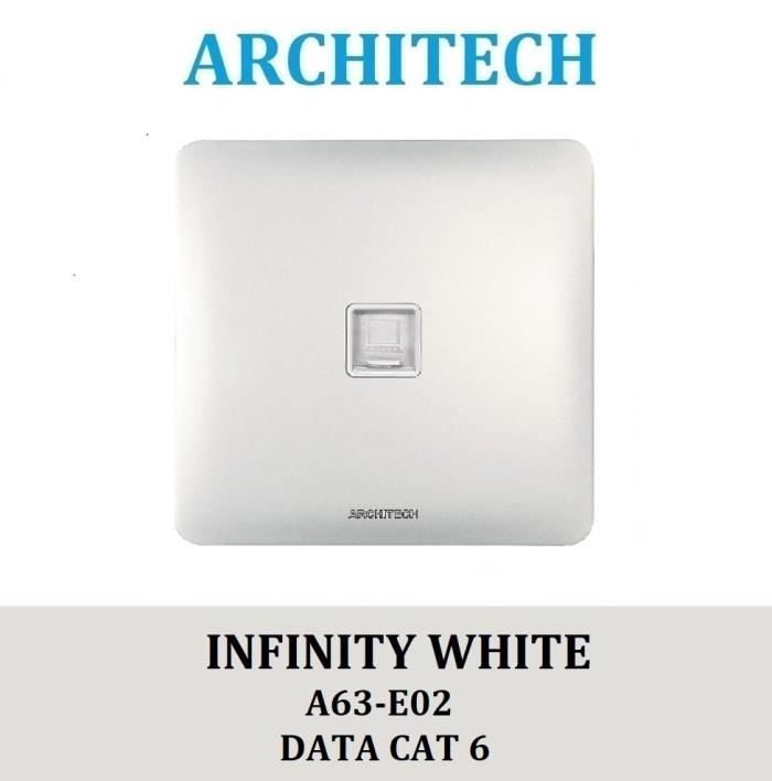 Jual ARCHITECH INFINITY A63-E02 WHITE Stop Kontak/JACK/OUTLET Data Cat ...
