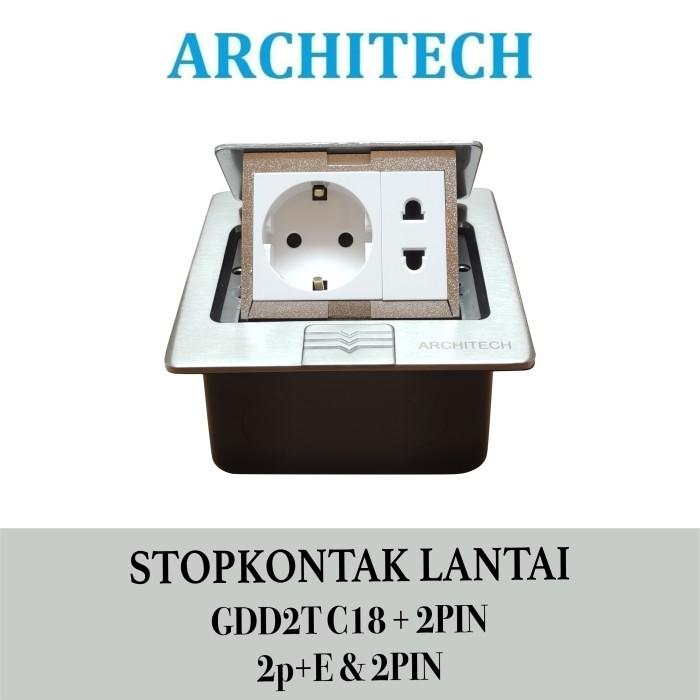 Promo stop kontak lantai architech / COLOKAN STOP KONTAK GDD2T-C18+2PIN ...