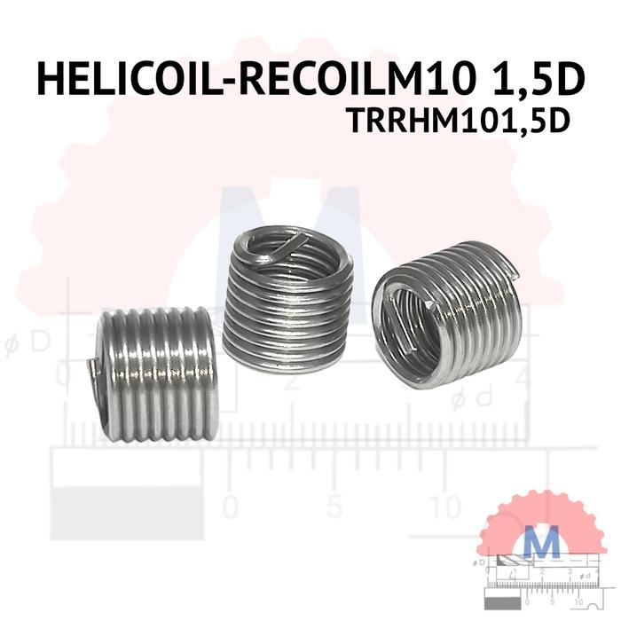 Promo Helicoil M10 Thread repair insert recoil M 10x1.5 - 1.5D ...