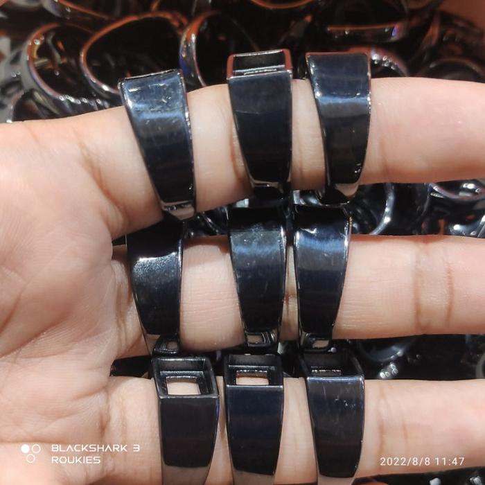 Jual Ikatan Emban Cincin Titanium Tanam Kotak 8x8mm Warna Hitam ...