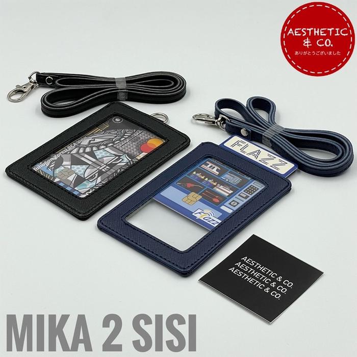 Jual Lanyard Id Card Name Tag Mika 2 Sisi Transparan Holder Nametag ...