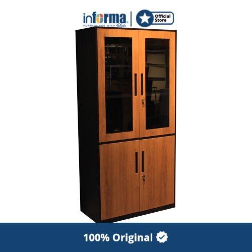 Jual INFORMA - LEMARI ARSIP - ISLEY HIGH GLASS CABINET WALNUT BLACK ...