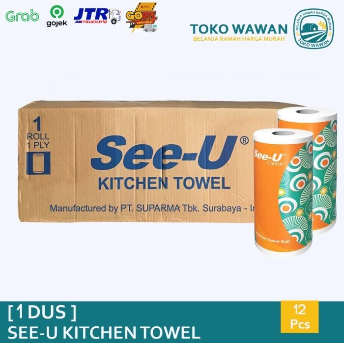 Jual Tissue SEE-U Classic Kitchen Towel / 1 DUS / KARTON isi 12 ROLL ...