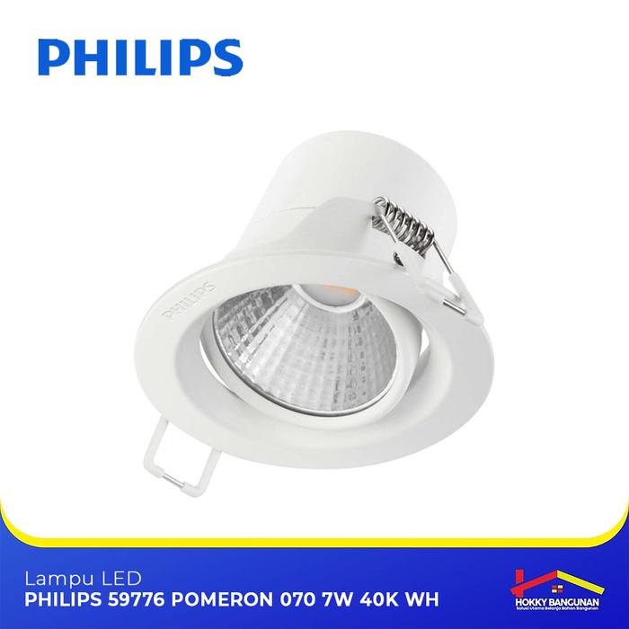 Jual PHILIPS 59776 POMERON 070 7W 40K WH recessed LED - Kota Surabaya ...