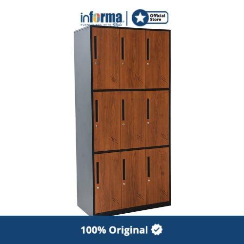 Jual INFORMA - LOKER - ISLEY LOCKER 9 DOOR WALNUT BLACK - Kota Bandung ...