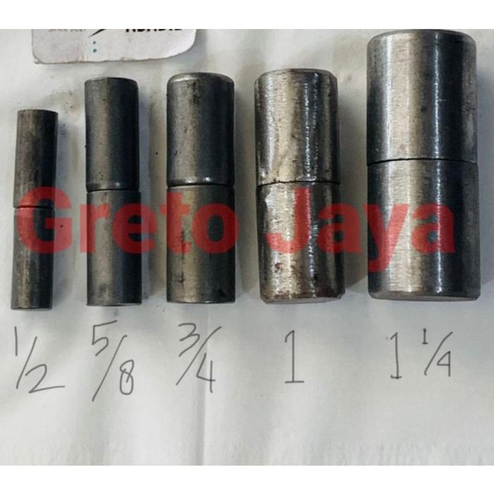 Jual ET097 1-1 4 Engsel Bubut Bulat Pintu Pagar Harmonika Pivot Pifot ...
