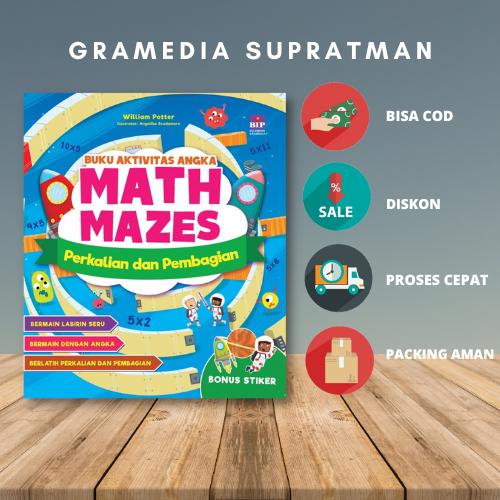 Jual Buku Aktivitas Angka Math Maze Perkalian dan Pembagian by Arcturus ...