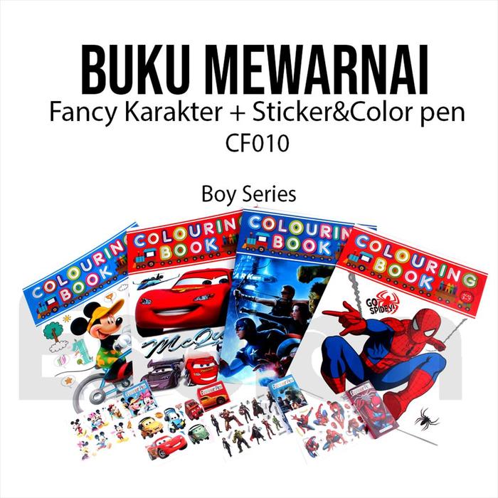 Jual Buku Mewarnai Fancy SET Sticker+Pensil Warna size FOLIO CF010 ...