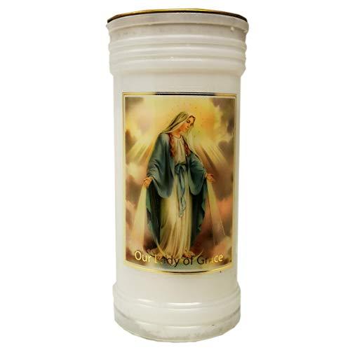Promo Catholic Our Lady of Grace Virgin Mary Candle 15cm with Prayer ...