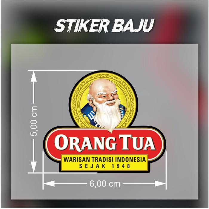 Promo STIKER BAJU DTF IRON PATCH LOGO ORANG TUA SABLON AKSESORIS KAOS ...