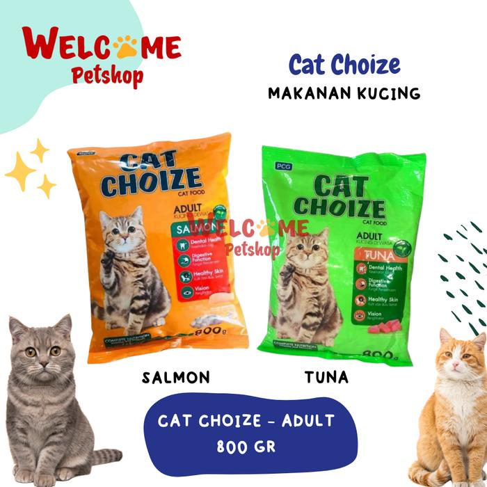 Jual Cat Choize Adult 800g Makanan Kucing Kering Salmon Tuna Pakan ...