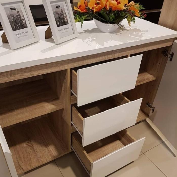 Jual Lemari penyimpanan serbaguna informa moza 2 chest drawer putih ...