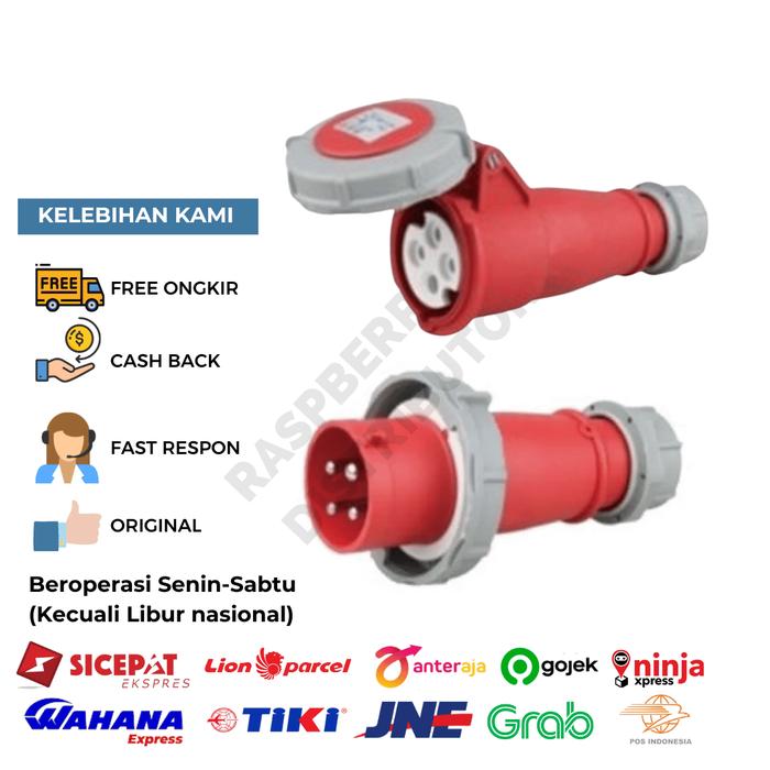 Jual INDUSTRIAL MOBILE SOCKET IP67 4P 4PIN 4POLE 32A SET - Jakarta ...