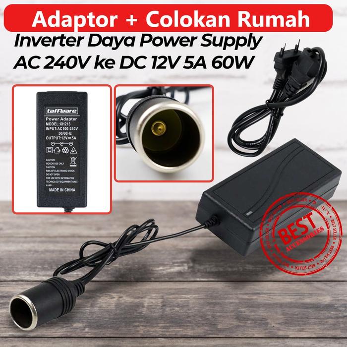 Jual Adaptor AC To DC 12 V Car Lighter Power Supply Converter 12V ...