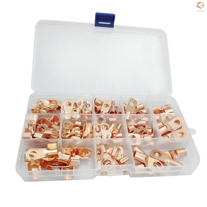 Jual 130pcs /Box Lug Kabel Tembaga Lugs Kawat Heavy Duty Lugs Terminal ...