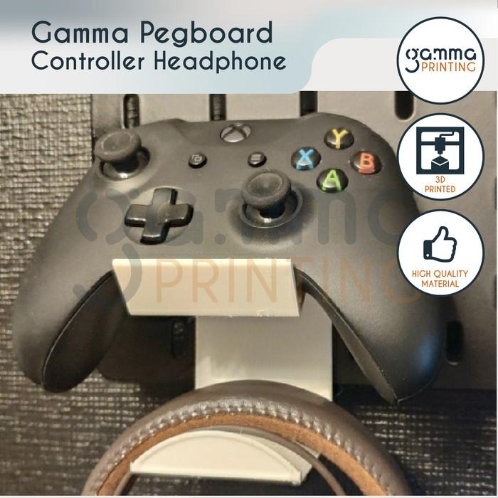 Jual Pegboard Controller + Headphone Holder Stand Hanger PS4 XBOX Gamma ...