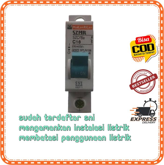 Jual MCB SZMR 1 Phase - 16A Mcb Breaker 16 Amper SNI Circuit Breaker ...