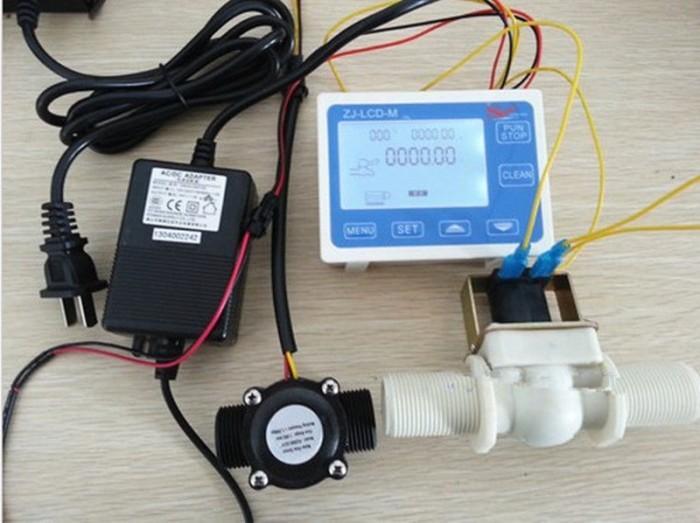 Jual 1/2" Water Flow Control LCD Meter + Flow Sensor Solenoid valve - Kota Semarang - Queen ...