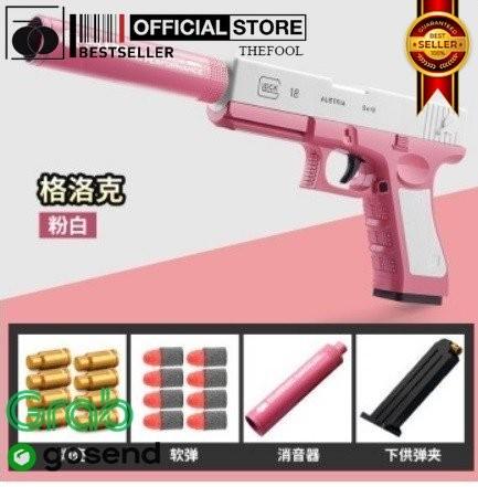 Jual Mainan Pistol M1911 Shell Ejection Soft Bullet Toy Gun PINK TF ...