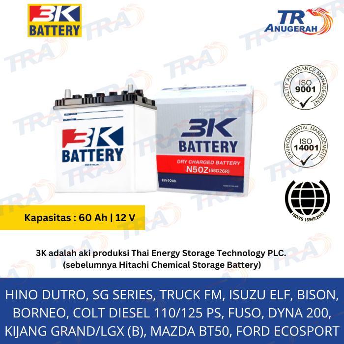 Jual Aki Basah 3K BATTERY Hitachi N50Z Dyna Hino Dutro Elf Fuso Colt ...