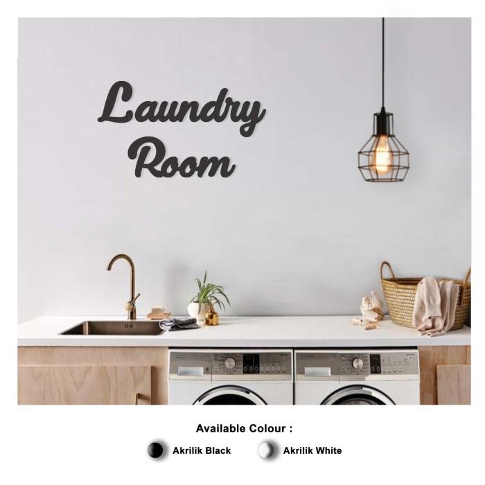 Jual New Hiasan Dinding Akrilik - Laundry Room - Wall Decor Letter Sign ...