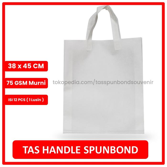 Jual Tas Jumbo Spunbond Handle ukuran 38x45 - Warna Putih - Harga ...