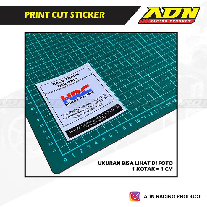 Jual Stiker Tangki HRC Race Track Use Only - Kab. Bandung - ADN Racing ...