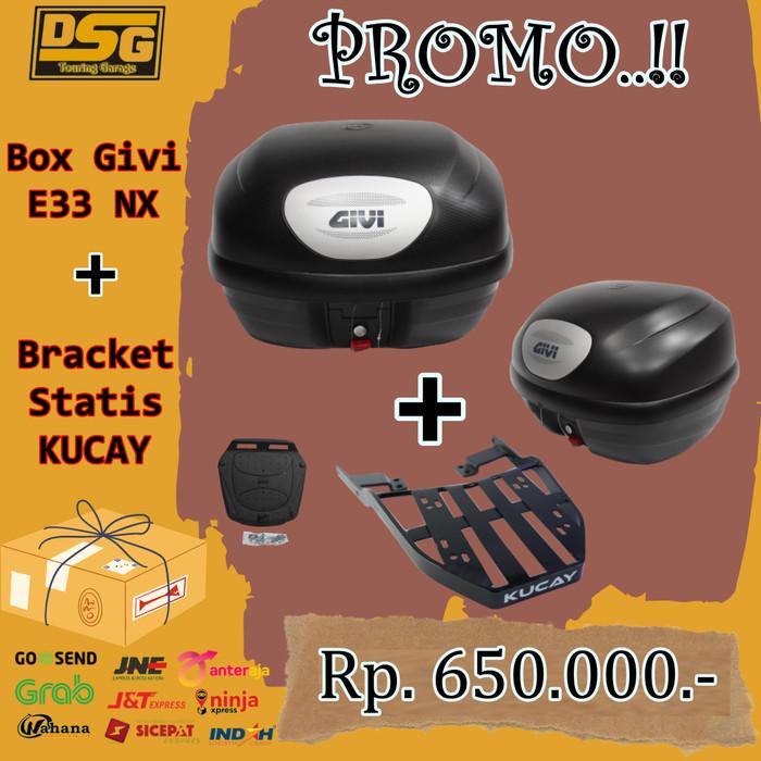 Jual Paket Box Motor Givi E33 Nx + Bracket Statis Kucay Givi E 33 ...