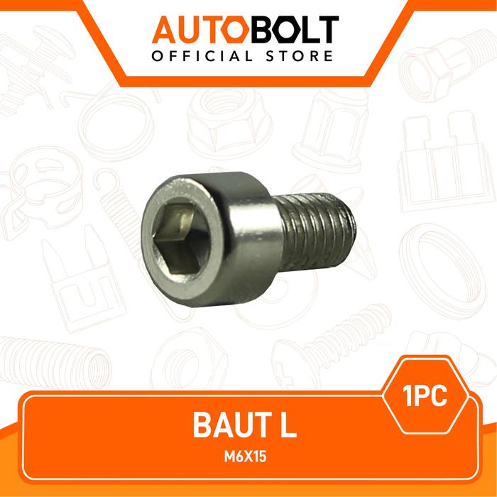 Jual Baut L Untuk Berbagai Keperluan M6x15 6X15 M 6 x 15 M6 Pitch 1 ...