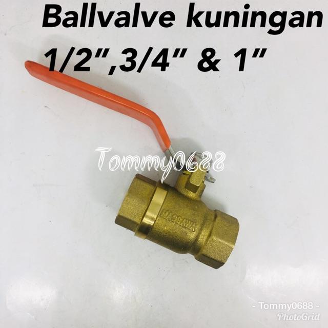 Jual Premium Ballvalve Kuningan Tebal Gagang Besi Stop Kran Full Brass ...
