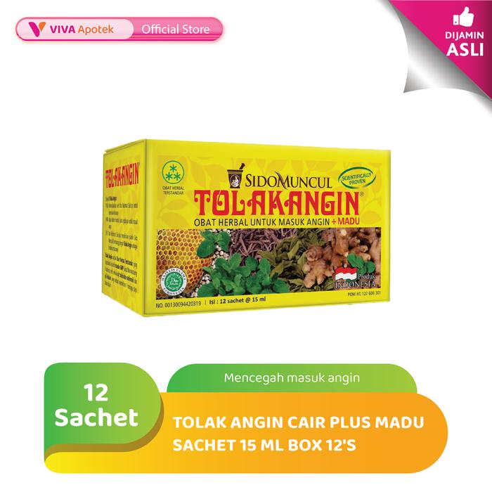 Promo Tolak Angin Cair + Madu untuk Masuk Angin- 15ml (12 Sachet ...