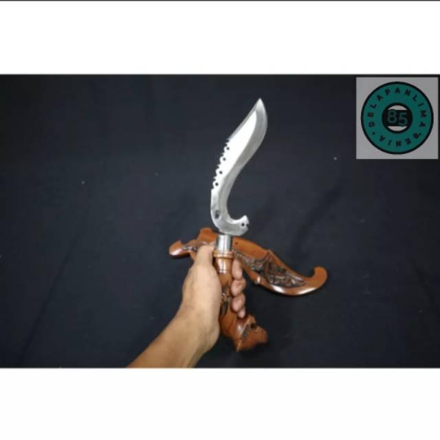 Jual Pusaka nusantara kujang gagang macan kayu ukir batik - Jakarta ...