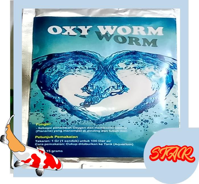 Jual obat ikan OXY WORM obat pembasmi anti parasit cacing planaria 15 ...