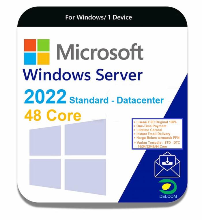 Jual Windows Server 2022 Standard - Datacenter 48 Core lifetime esd - DATACENTER - Jakarta ...