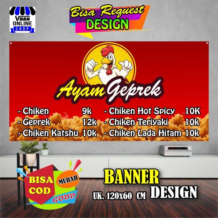 Jual Spanduk Banner Jualan Ayam Geprek, Ayam Crispy, Ayam Goreng Bagus ...