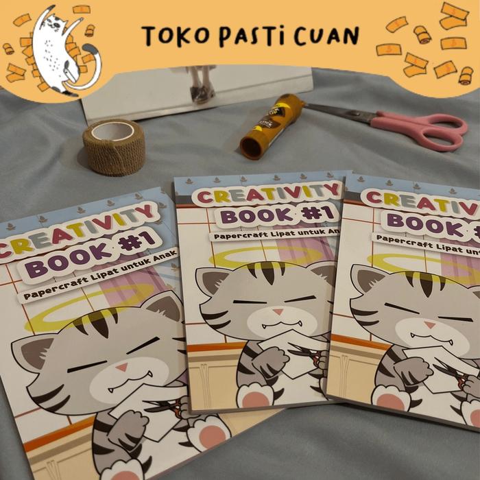 Jual Buku papercraft gambar makan origami food book sampul kucing buku ...