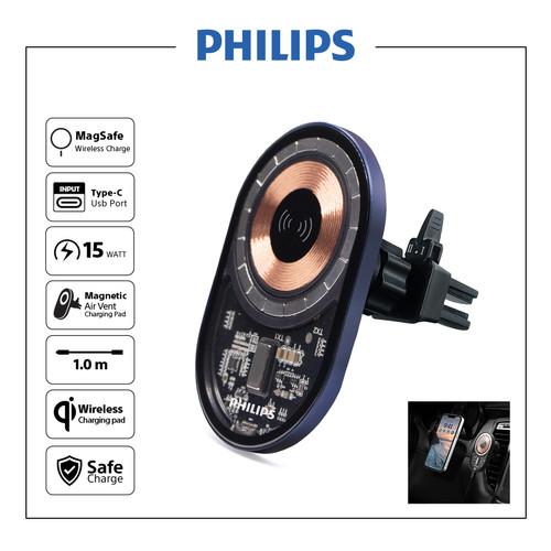 Promo Philips DLP9719T Car Mount Magsafe Wireless Charger PD QC DLP ...