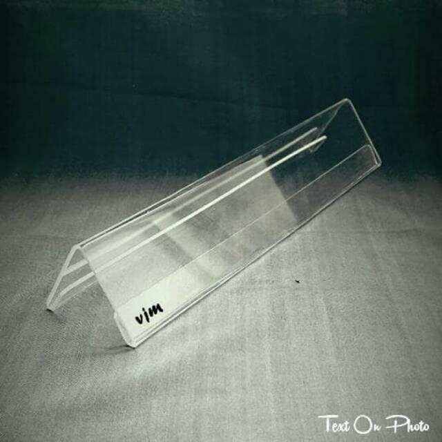 Jual Name Tag Acrylic 7X20 , Name Plate Display , Label, Stand Display ...