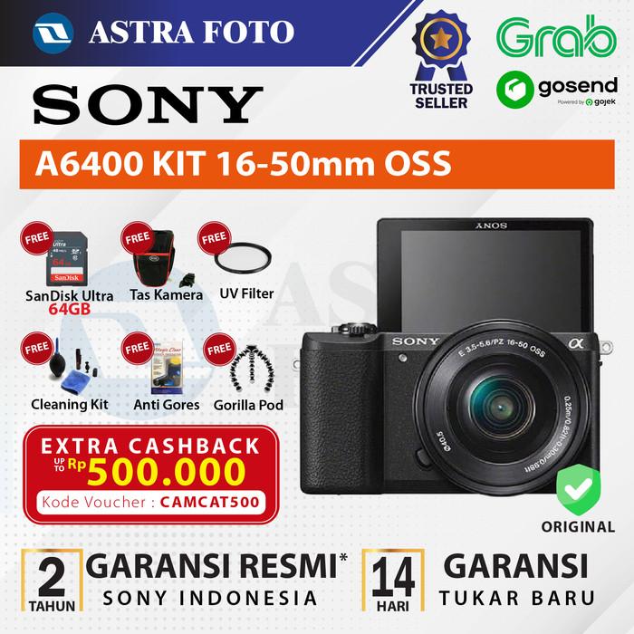 Promo SONY ALPHA A6400 KIT 16-50mm OSS KAMERA MIRRORLESS CAMERA 4K - Unit Only Cicil 0% 3x ...