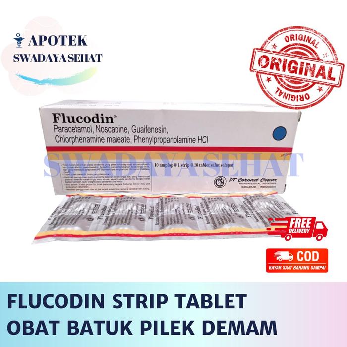 Jual FLUCODIN Strip Tablet Obat Demam Batuk Pilek Dewasa Varian - STRIP ...